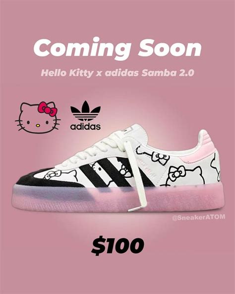 First Look At The Hello Kitty X Adidas Samba 20 Rumored To Release Later This Year Retail