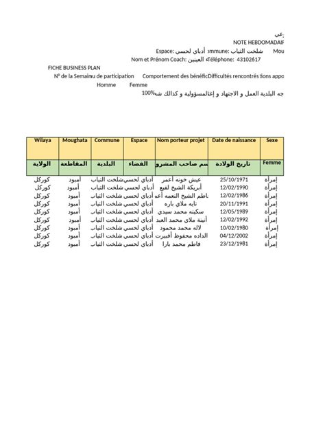 Tableau De Synthese Pdf