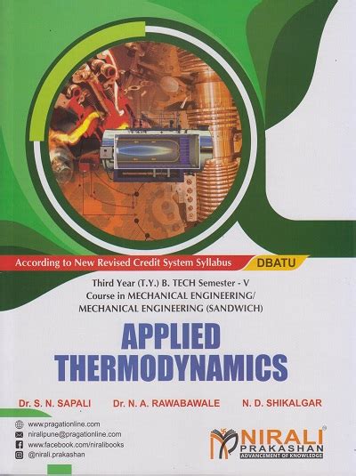 APPLIED THERMODYNAMICS Elective II Third Year T Y B Tech Course In Mechanical