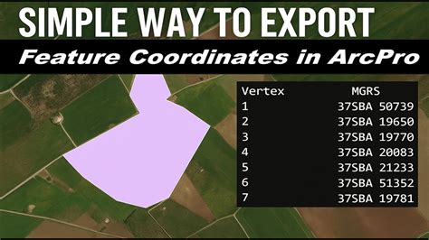 Simple Way To Export Feature Coordinates In Arcpro Youtube
