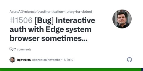 Bug Interactive Auth With Edge System Browser Sometimes Hangs · Issue 1506 · Azuread