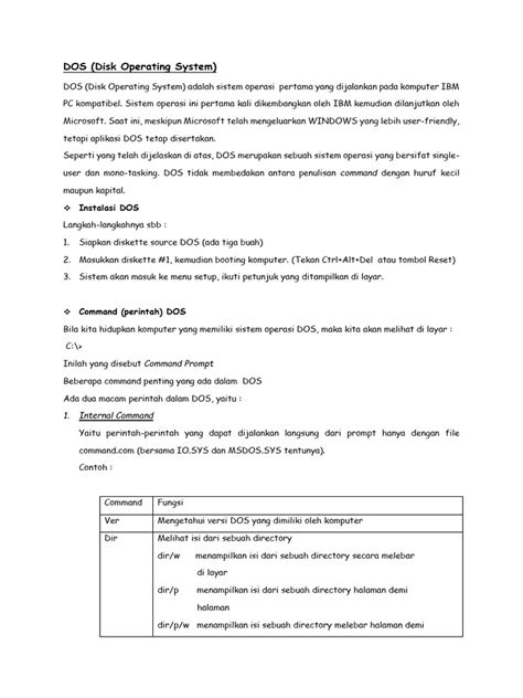 dos disk operating system pdf