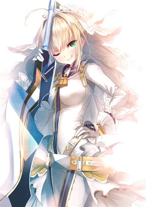 배경 화면 애니메이션 소녀들 운명 시리즈 운명 엑스트라 Fate Extra CCC 운명의 대주교 Nero Claudius 세이버 신부 긴 머리 금발의