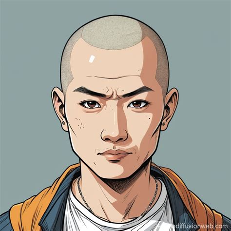 Shaved Head Japanese Student Stable Diffusion Online