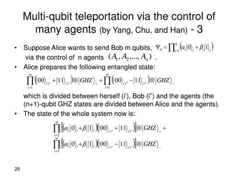Ppt Efficient Many Party Controlled Teleportation Of Multi Qubit Quantum Information Via