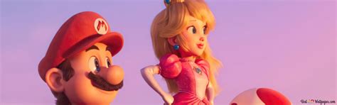 Mario Con Princess Peach And Toad Super Mario Bros Película 4k