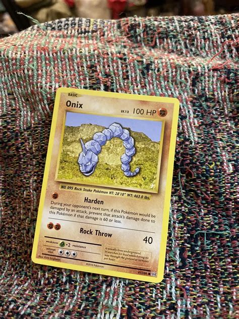 Onix Pokemon Card Original