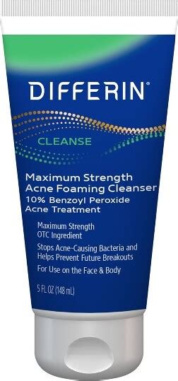 Differin Maximum Strength Acne Foaming Face Cleanser BPO Fl Oz ShopStyle