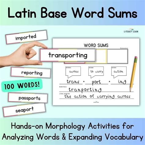 All About Word Sums Literacy Learn