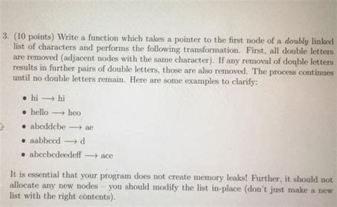 Solved 3 10 Points Write A Function Which Takes A Pointer