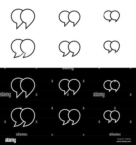 Line Style Citation Mark Icon Background In Collection Vector Stock Vector Image Art Alamy