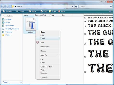 Installing Fonts In Windows 7 Installing Fonts In Windows 7