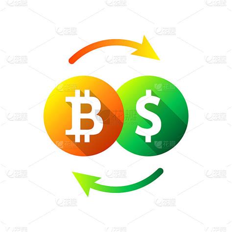 比特币和美元符号作为价格，汇率，价值，购买，出售，贸易和交易的概念