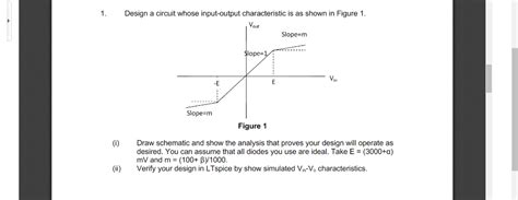 1 design a circuit whose input output characteristic