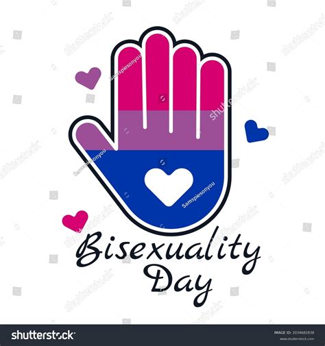 Bisexuality Day Festive Lgbt Concept Hand Stock Vector Royalty Free