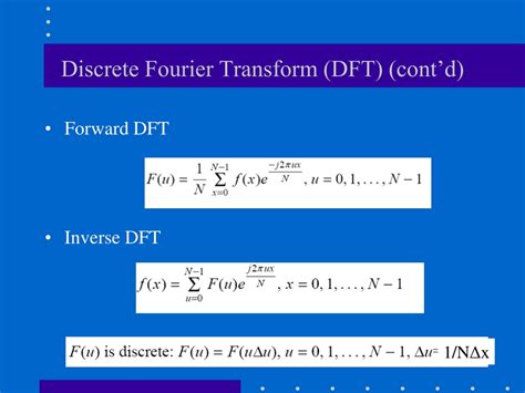 Ppt Fourier Transform Mathematical Background And Image Processing