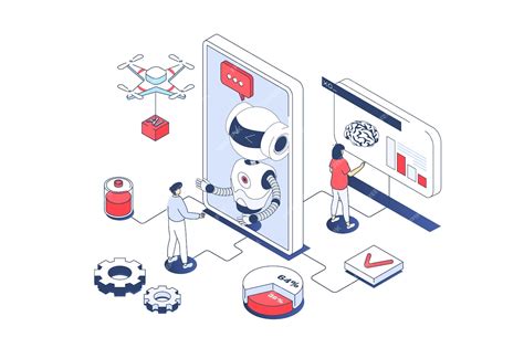 Premium Vector Artificial Intelligence Concept In 3d Isometric Design