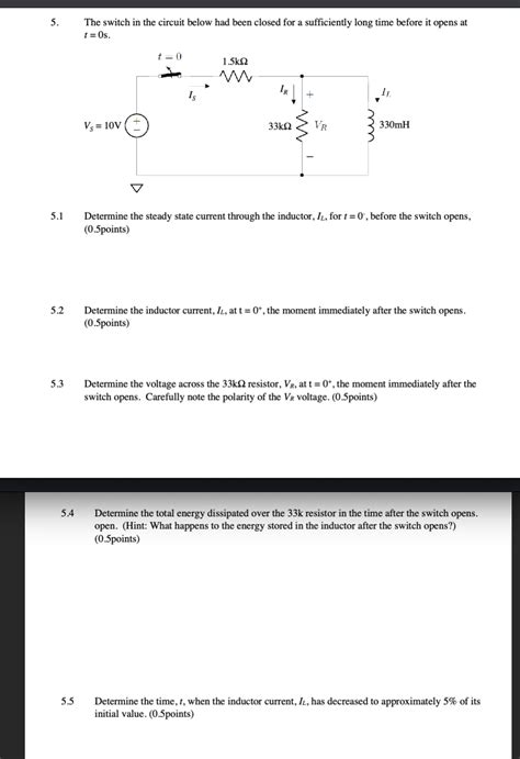 Solved 5 4 ﻿determine The Total Energy Dissipated Over The