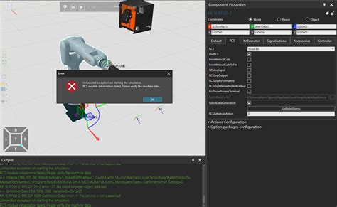 RCS Module Initialization Failed General Questions Visual Components The Simulation Community