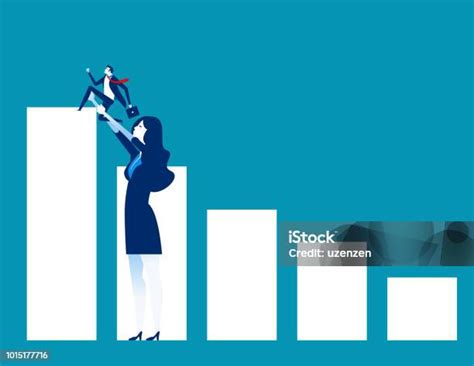 대기업 소기업 성공에 도움 컨셉 비즈니스 파트너 벡터 일러스트입니다 지도자 또는 매니저 평면 문자입니다 개념에 대한 스톡 벡터 아트 및 기타 이미지 Istock