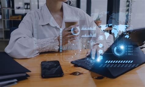 Cyber Security Internet And Networking Concept Businessman Hand Working With Laptop Computer