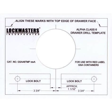 Lockmasters Alpha Gsa Class 6 Magnetic Lock Bolt Location Drill