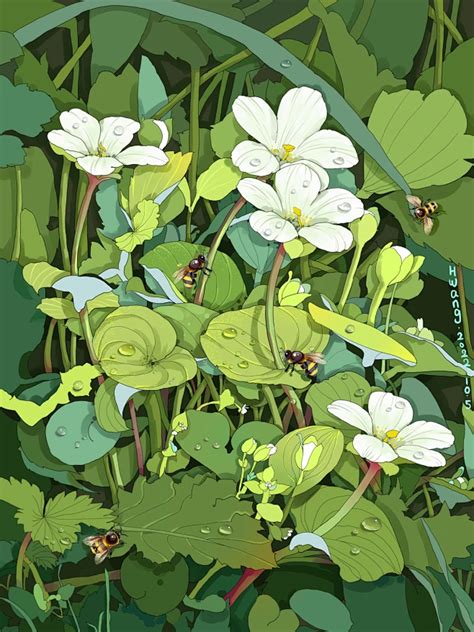 绿幽幽的折耳根～猫吃鱼不吐刺儿插画师作品涂鸦王国 花瓣网