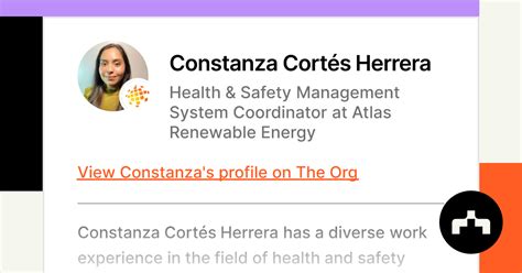 Constanza Cortés Herrera Health And Safety Management System Coordinator At Atlas Renewable