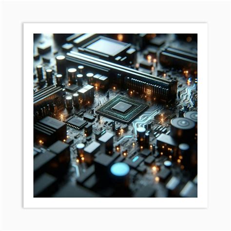 Cpu Circuit Board Art Print By Artistic Director Fy
