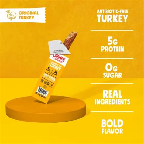 Chomplings Original Turkey Mini Meat Sticks 6 Count 6 Ct 05 Oz