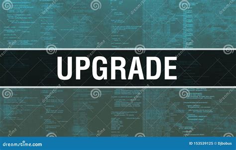 Upgrade With Binary Code Digital Technology Background Abstract