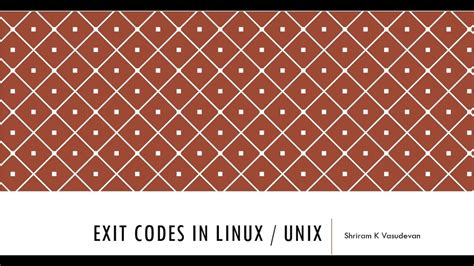 Exit Codes In Linux Youtube