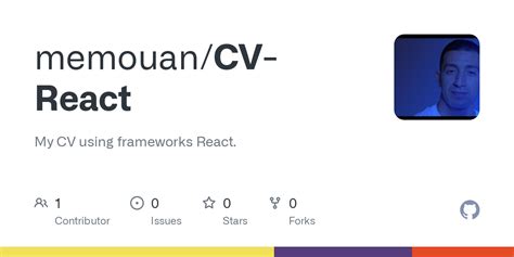 Github Memouancv React My Cv Using Frameworks React