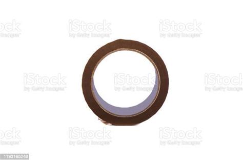 흰색 배경에 격리 된 갈색 덕트 테이프 롤 공간을 복사합니다 갈색에 대한 스톡 사진 및 기타 이미지 갈색 접착 테이프 0명 Istock