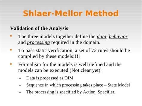 Shlaer Mellor Method