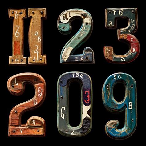 Collection Of Letter And Number Elements Premium Ai Generated Image