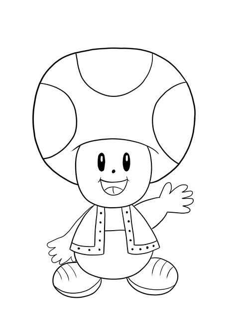 Super Mario Coloring Pages Toad