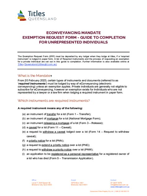 Fillable Online Exemption Request Form Guide To Completion