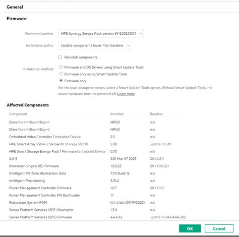 HPE Synergy Firmware Update Server Profiles Jordansphere