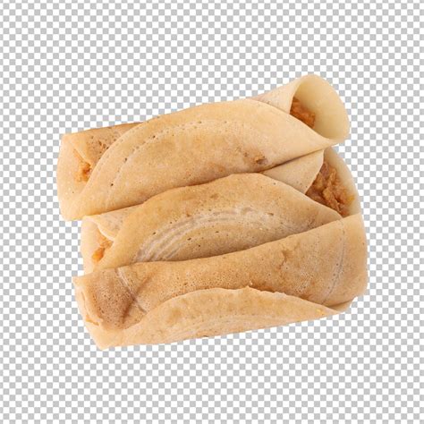 Premium Psd Bengali Sweet Patishapta Pitha Isolated Rendering