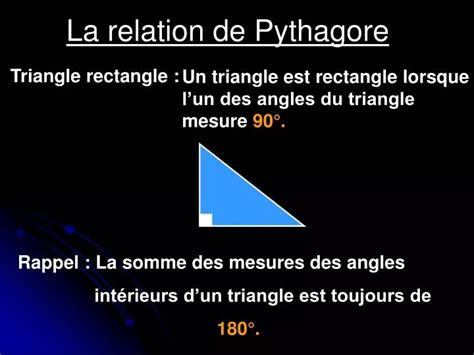 Ppt La Relation De Pythagore Powerpoint Presentation Free Download