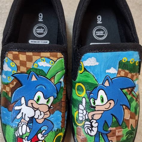 Sonic The Hedgehog Shoes Etsy