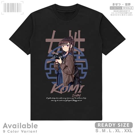 Round คอลูกเรือเสื้อยืด พิมพ์ลายการ์ตูนอนิเมะ Komi San Wa Komyushou