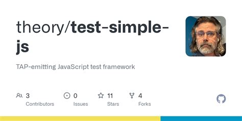 GitHub Theory Test Simple Js TAP Emitting JavaScript Test Framework