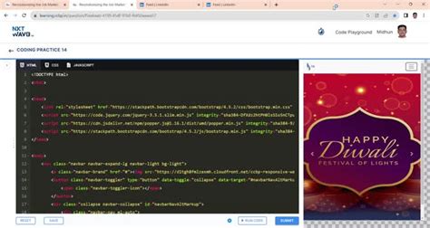 Midhun A On Linkedin 30daysofcode Ccbp Nxtwave Html Css Boostrap