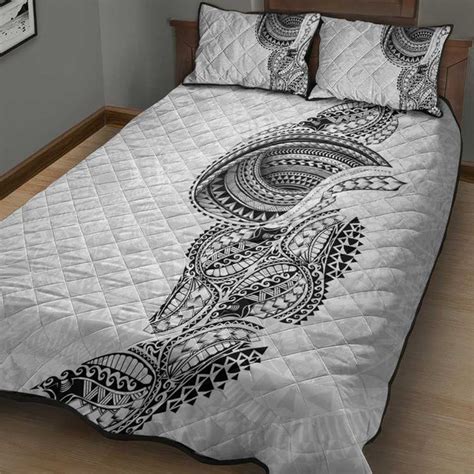 Home Products Traditional Polynesian Art Tattoos Quilt Bed Set