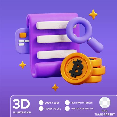 Premium Psd Psd Bitcoin Analysis 3d Illustration