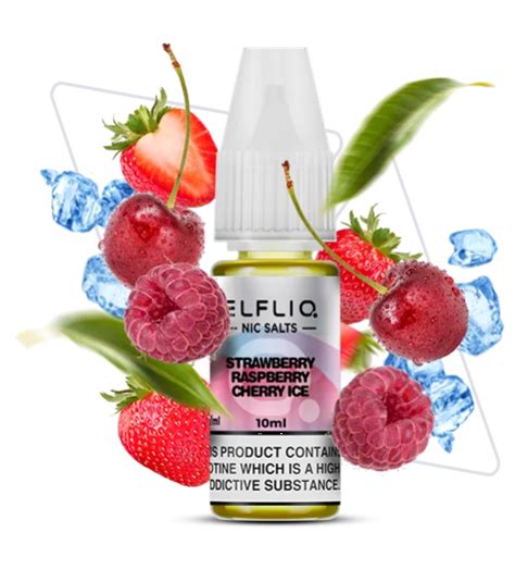 Сольова рідина Elf Liq 10 мл 50 мг Strawberry Raspberry Cherry Ice Полуниця Малина Вишня Лід