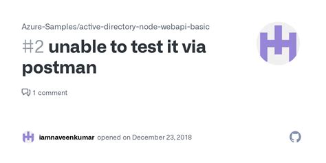 Unable To Test It Via Postman · Issue 2 · Azure Samplesactive Directory Node Webapi Basic · Github