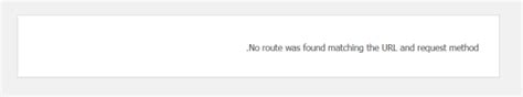 رفع خطای no route was found matching the url and request method المنتور سایت